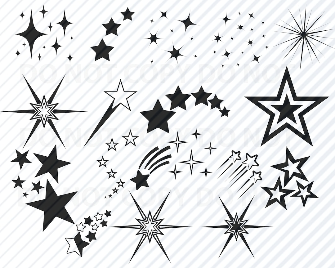 Étoiles SVG fichier Vector Images Silhouette - Star Elements svg ...