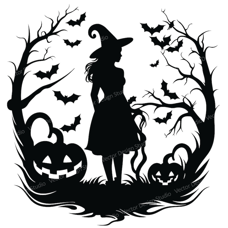 Halloween Silhouette - Etsy