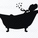 Woman Bathing SVG Silhouette Bath Tub Vector Images Clipart bathroom ...