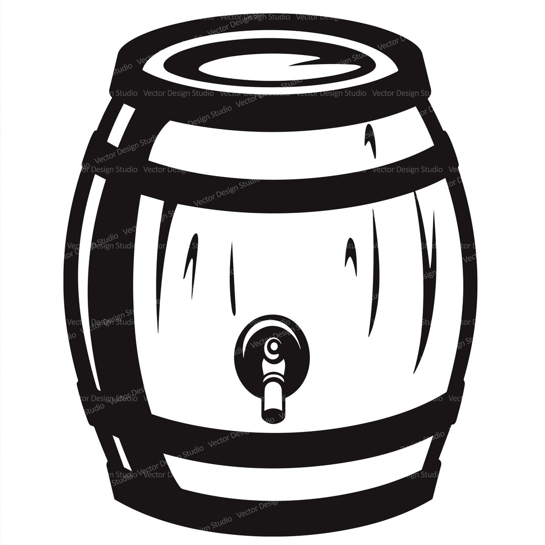 Keg of Beer Svg & PNG Files, Oktoberfest Clipart, Silhouette Vector ...