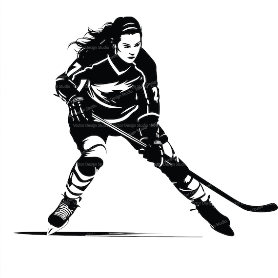 Girl Hockey Player Clipart