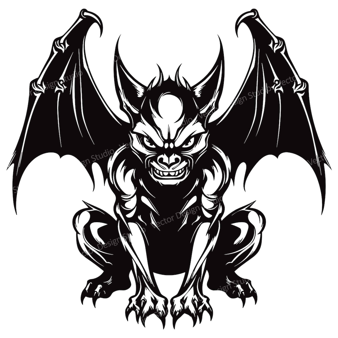 Gargoyle SVG File - Spooky Gargoyle Vector Images, Silhouette ...