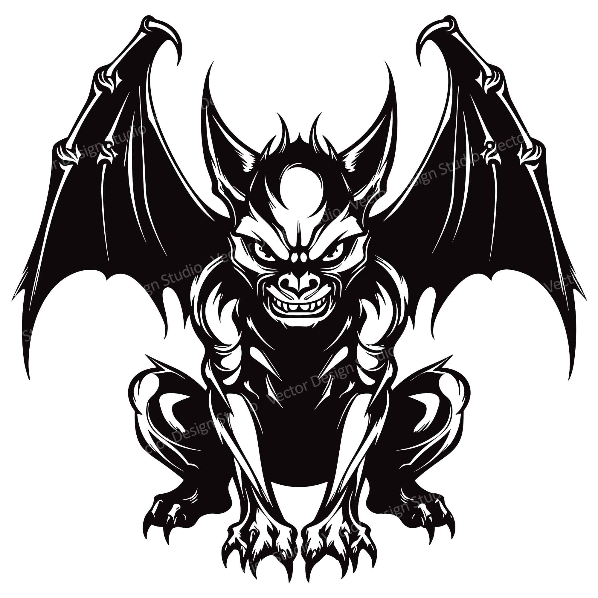 Gargoyle SVG File - Spooky Gargoyle Vector Images, Silhouette ...