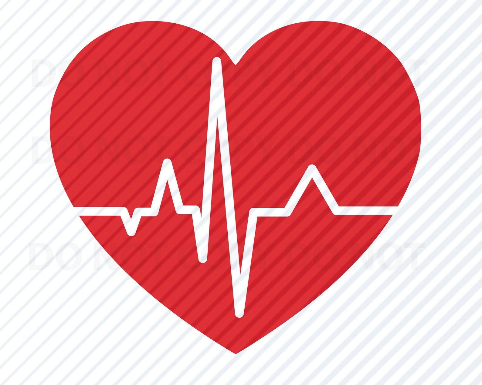Heart SVG File - Medical Heart Vector Images Silhouette Clip Art- Ekg ...