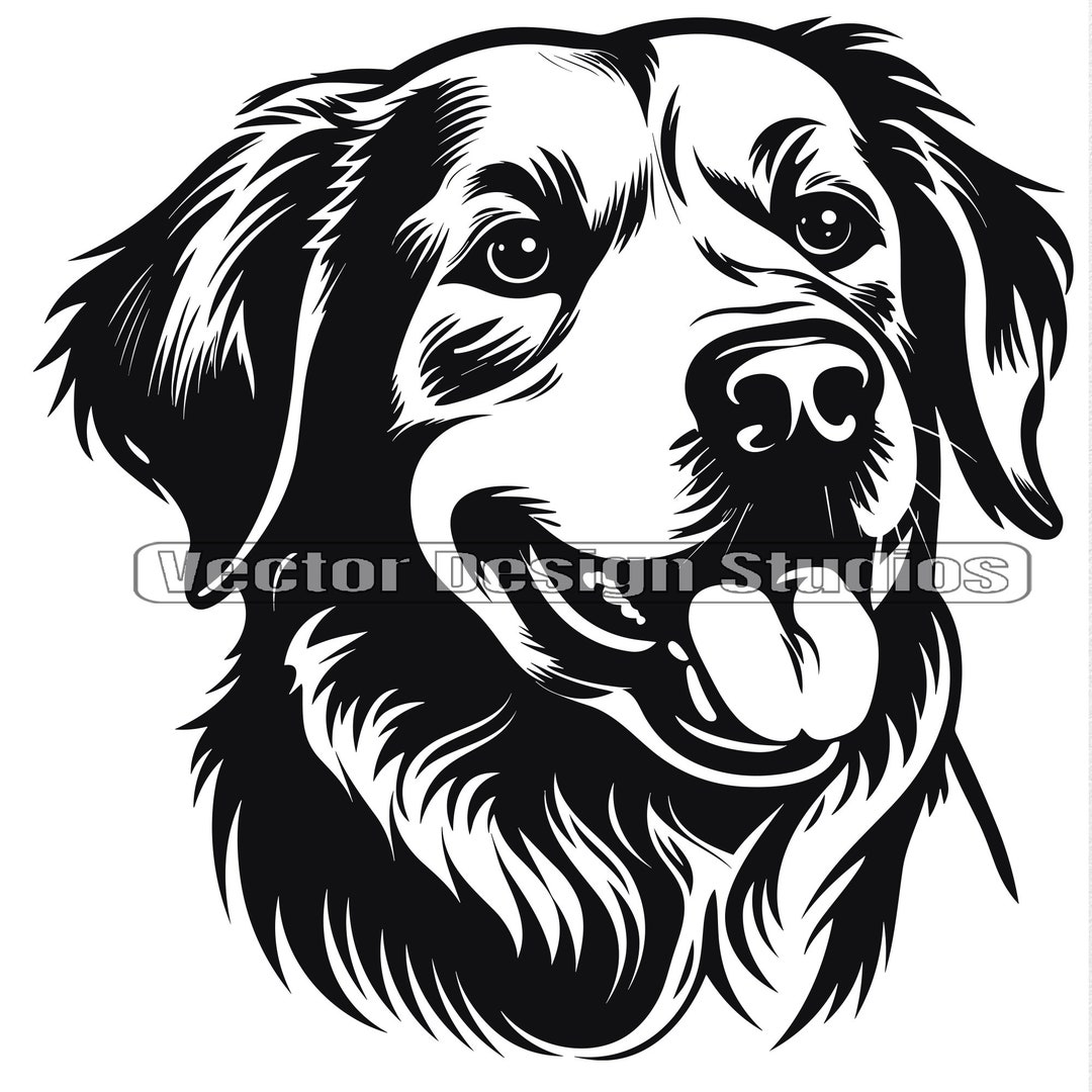 Golden Retriever Head SVG File - Golden Retriever Vector Images Clipart ...