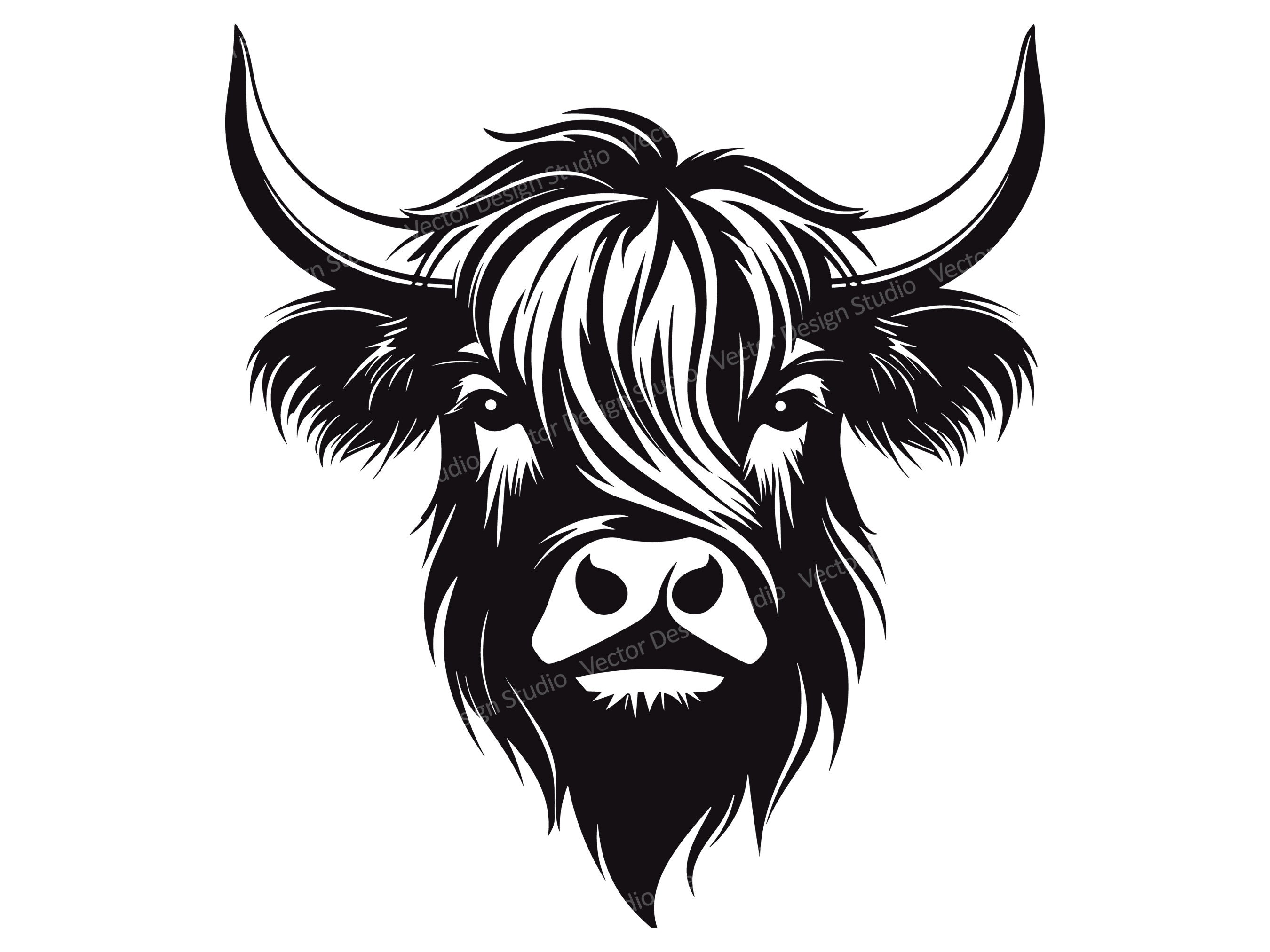 Cow Head Vector