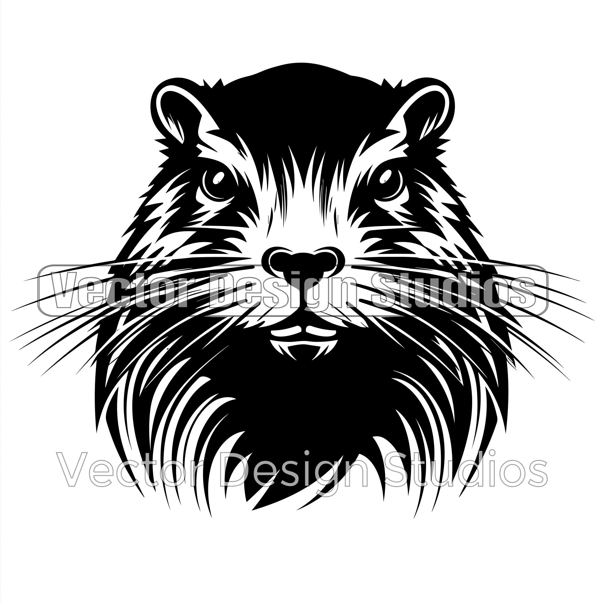 Beaver Face Silhouette
