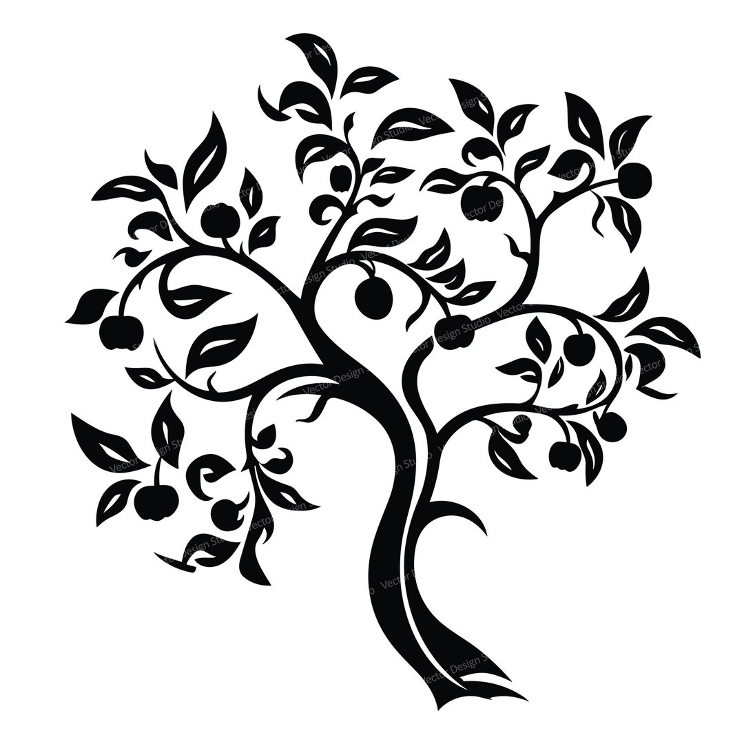 Peach Tree Svg & PNG Files, Peaches Vector Image Clipart, Cut Files ...