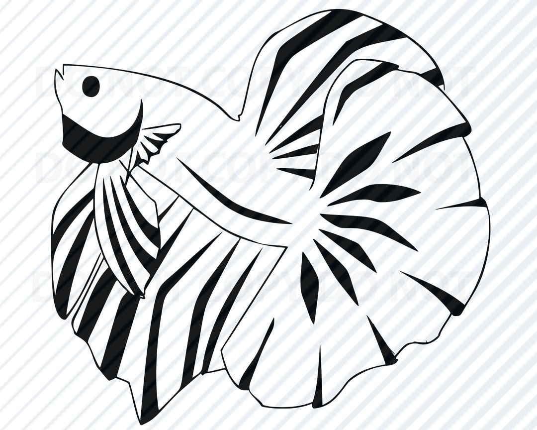 Betta Fish Svg Files Vector Images Silhouette - Goldfish Clipart SVG ...