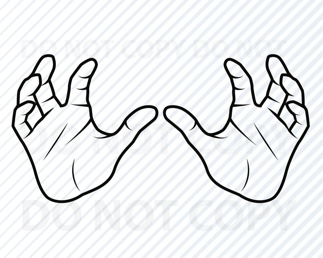 Hands SVG Files - Gripping Hands Vector Images Clipart Hand Dxf -cut ...