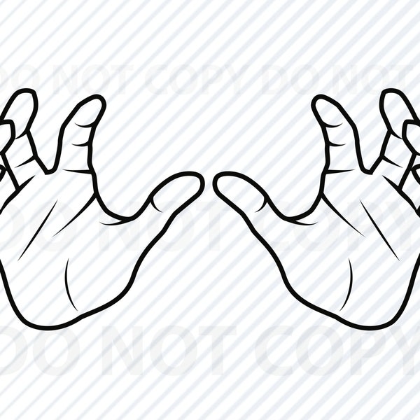 White Hand Stencil - Etsy