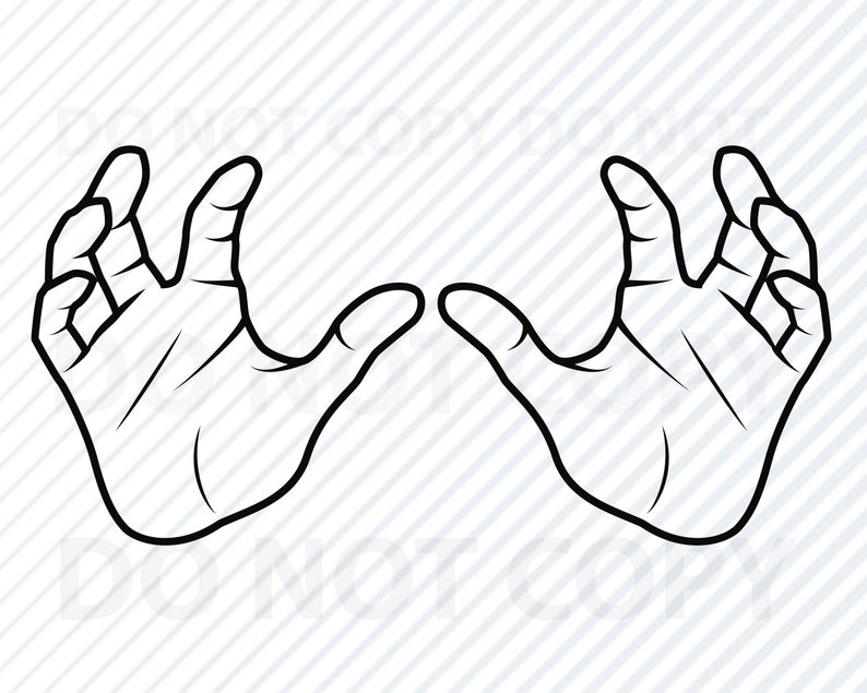 Gripping Hands SVG - Vector Clip Art, Stencil (digital Download) - Etsy