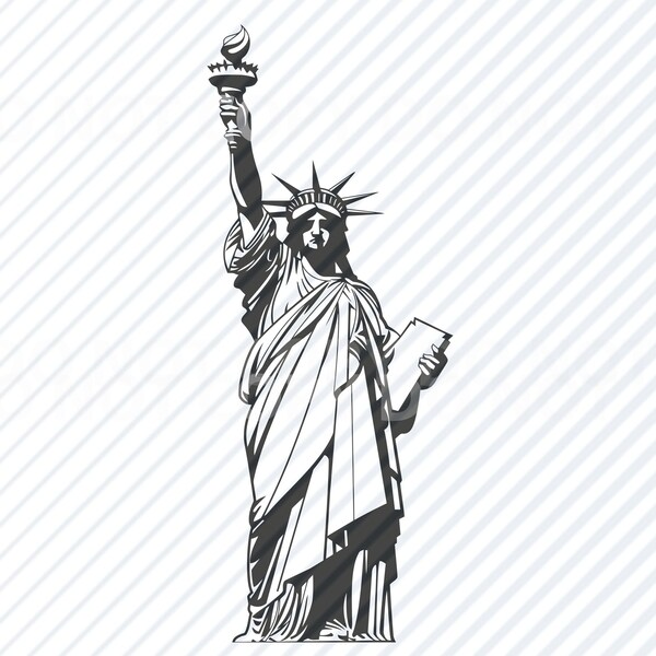 Statue of Liberty Svg Files - Etsy