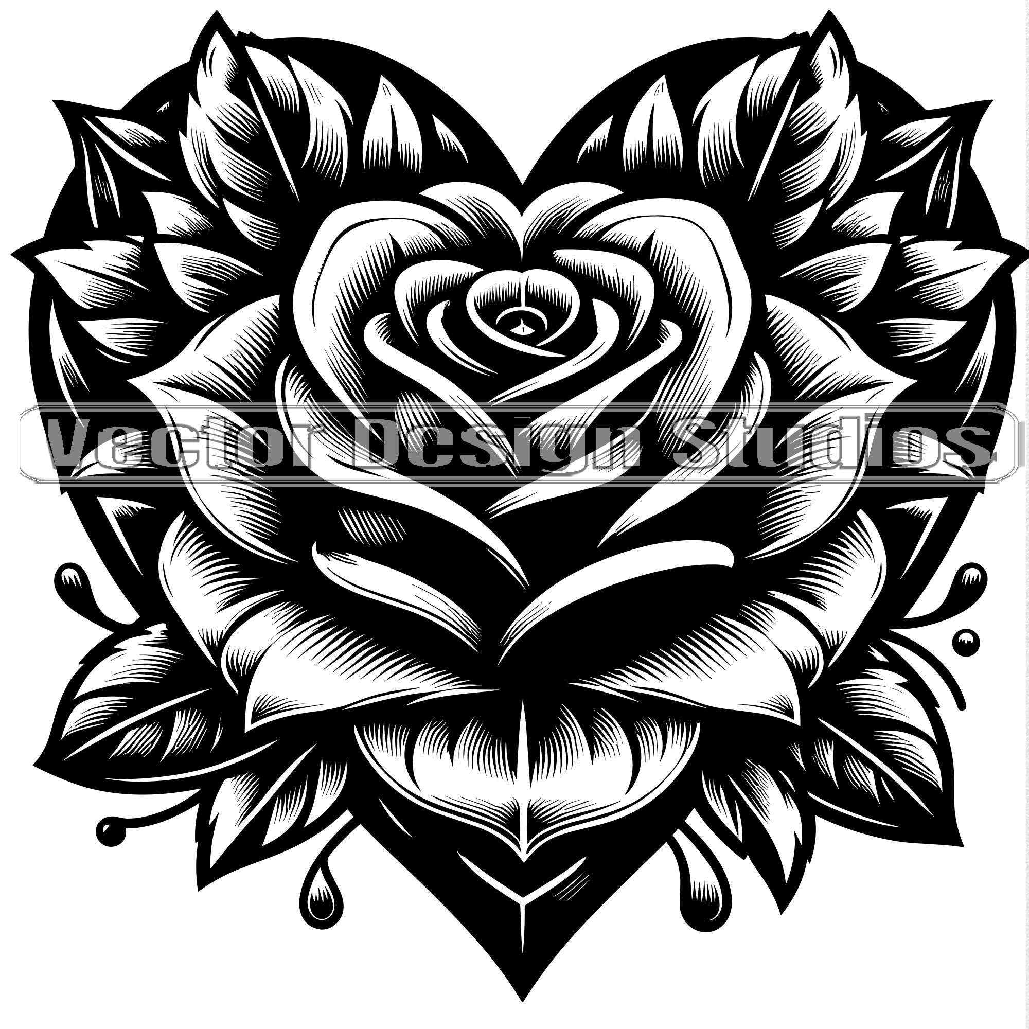 Herz Rosen Tattoos