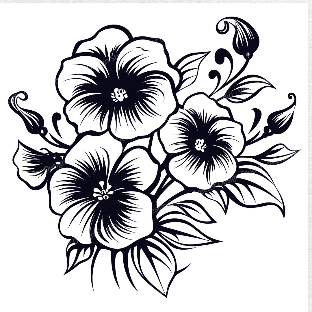 Violet SVG File for February Birth Month - Floral Vector Images ...