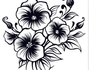 February Birth Flower Violet SVG - Etsy