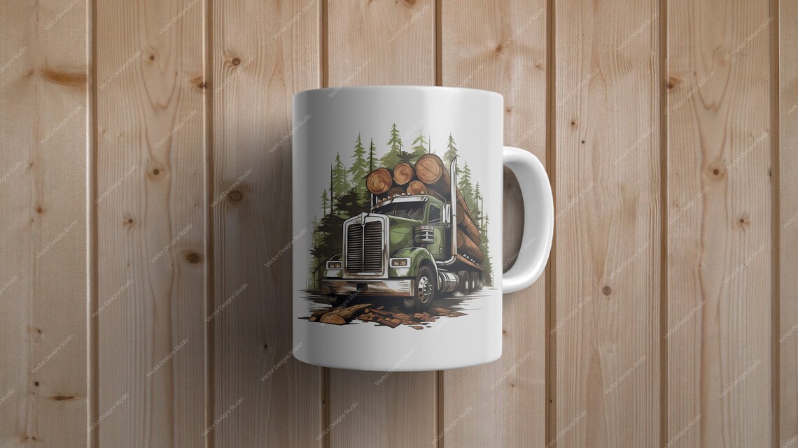 Logging Truck Png for Sublimation, Logger Truck Clip Art, Logger T ...