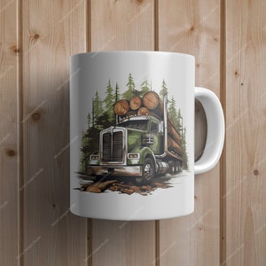 Logging Truck Png for Sublimation, Logger Truck Clip Art, Logger T ...