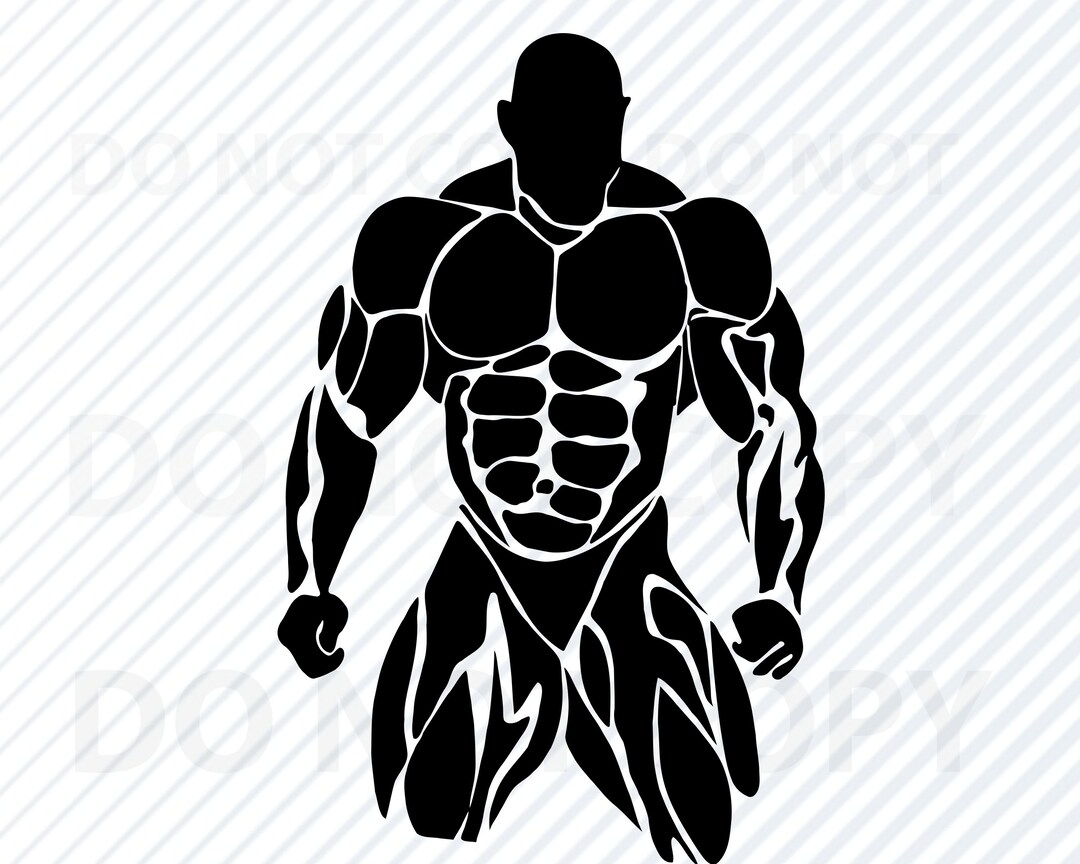 Muscle SVG Files - Vector Images Silhouette Clip Art - Body Building ...