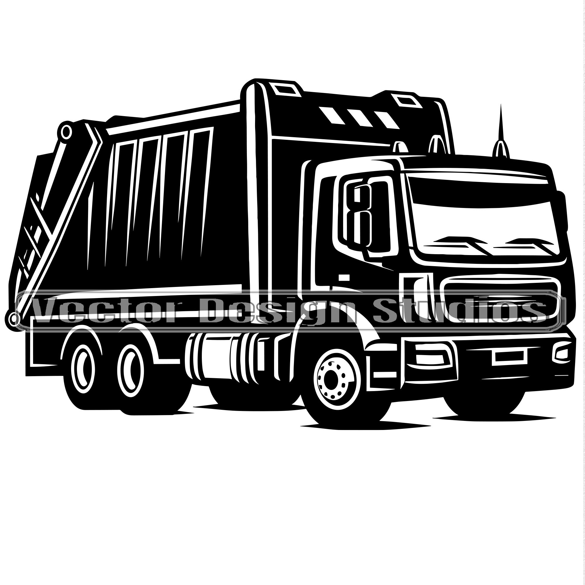 Vector Garbage Truck Garbage Truck Car Vectors From GraphicRiver