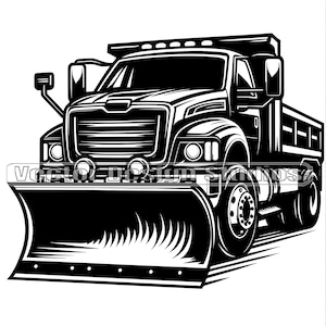 Snow Plow Truck Svg & PNG Files, Sanitation Construction Vehicle ...