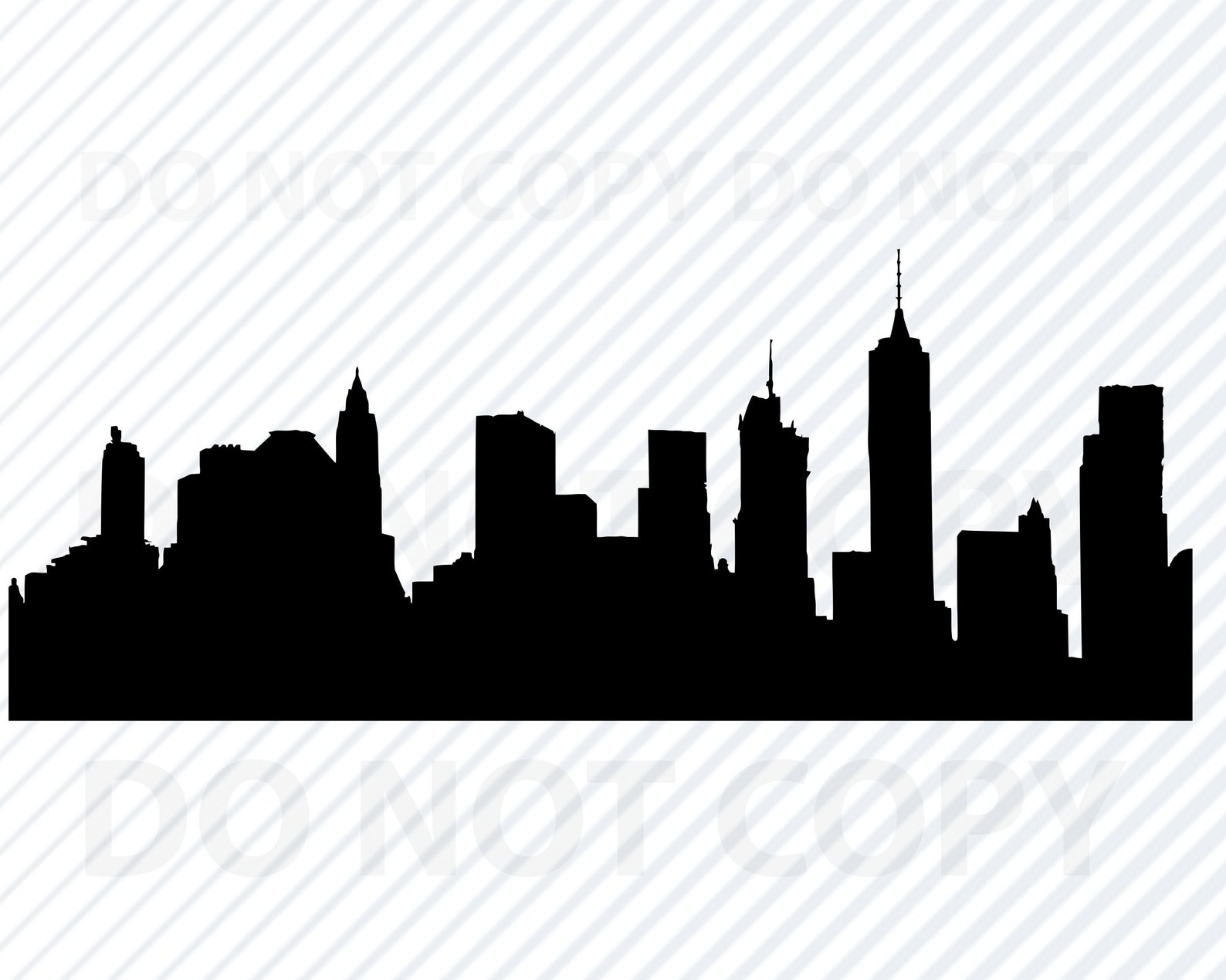 Brooklyn New York Skyline SVG fichiers - Brooklyn skyline Clipart - NY ...