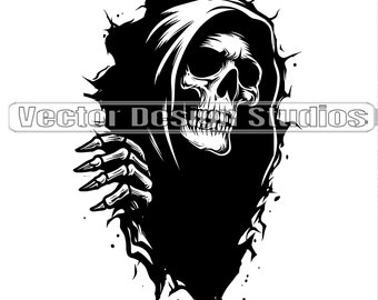 Grim Reaper PNG Death Svg Art Digital Clipart Vector Dxf Design Cricut ...