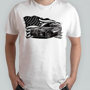 Police Car USA Flag Svg & PNG Files, Patriotic Police Clipart ...
