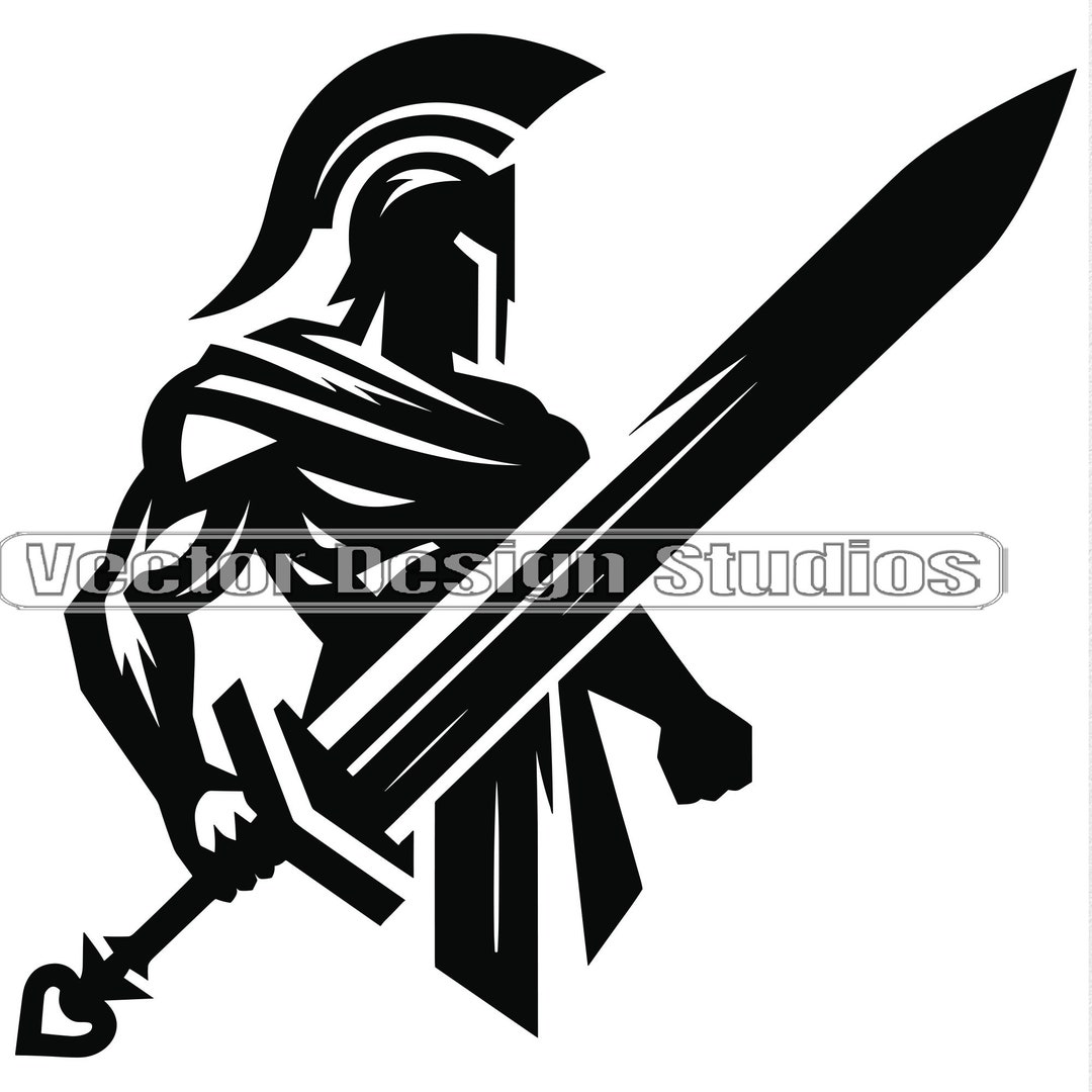 Spartan Warrior Svg & PNG Files, Spartan Clipart, Sparta Silhouette ...
