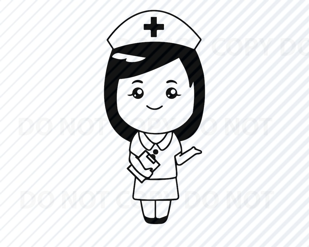 Nurse SVG File - Medical Rn Vector Images Silhouette Clip Art- Lpn SVG ...