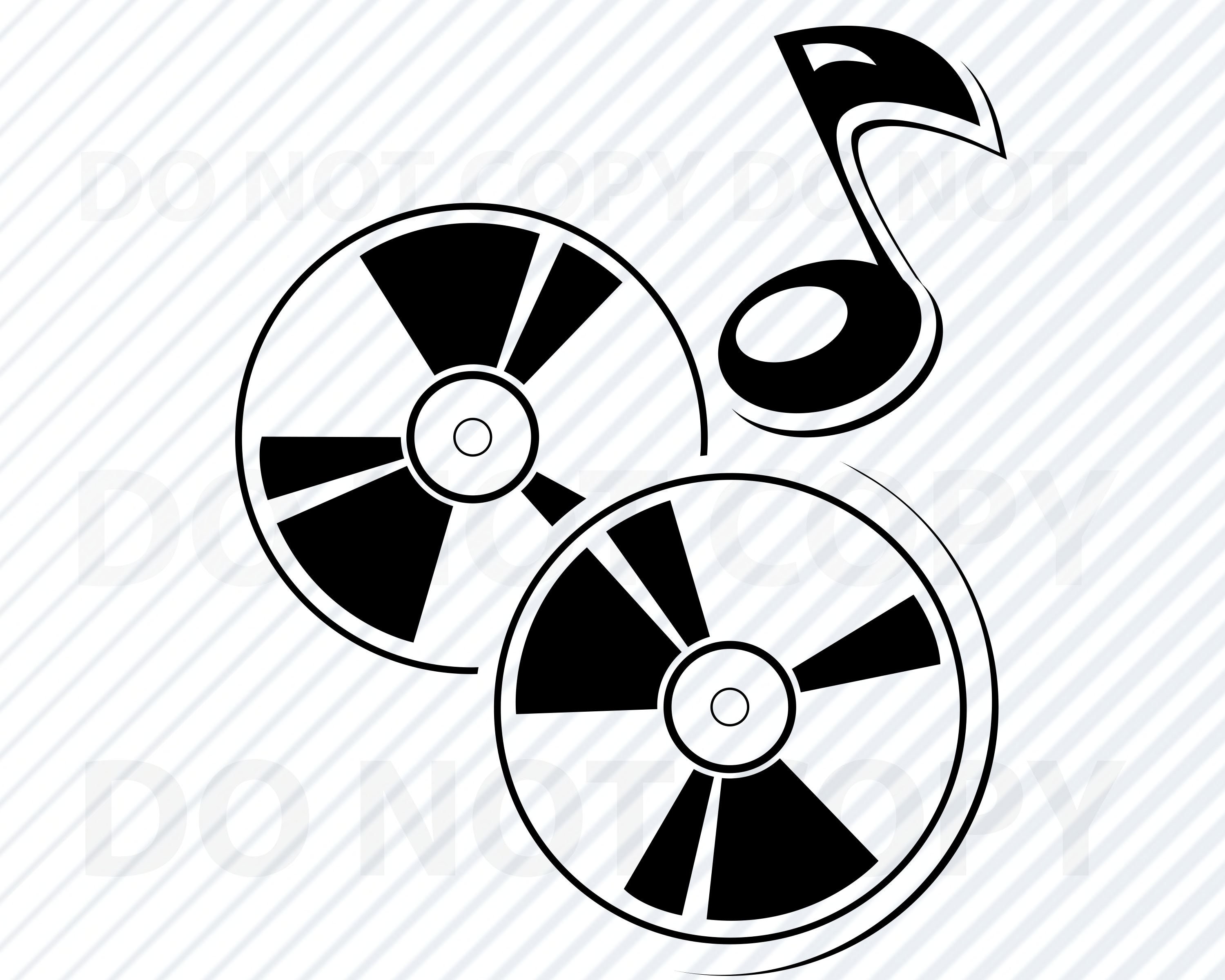 Cd Clipart Black And White