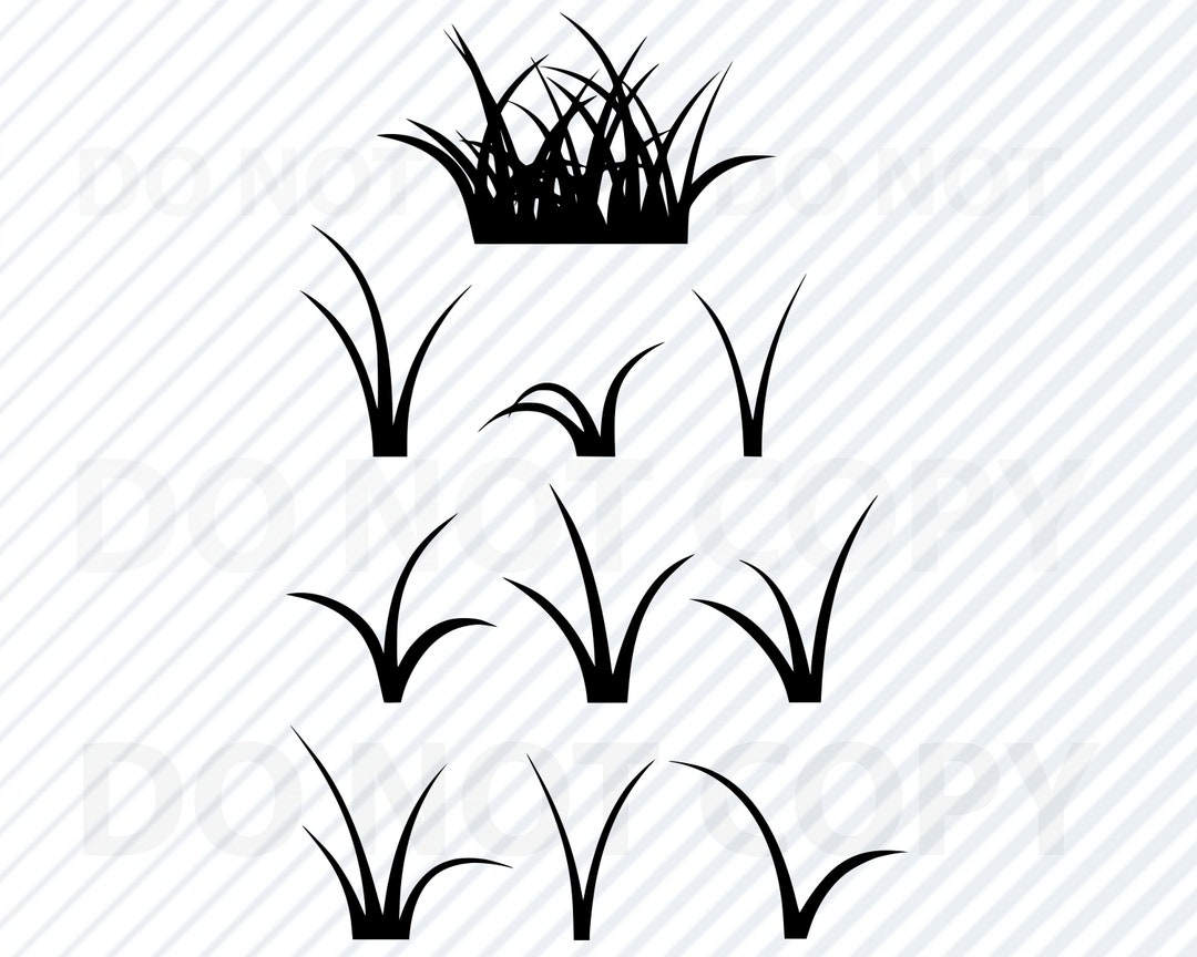 Detailed Grass #2 SVG File - Grass Vector Images Clipart - Silhouette ...