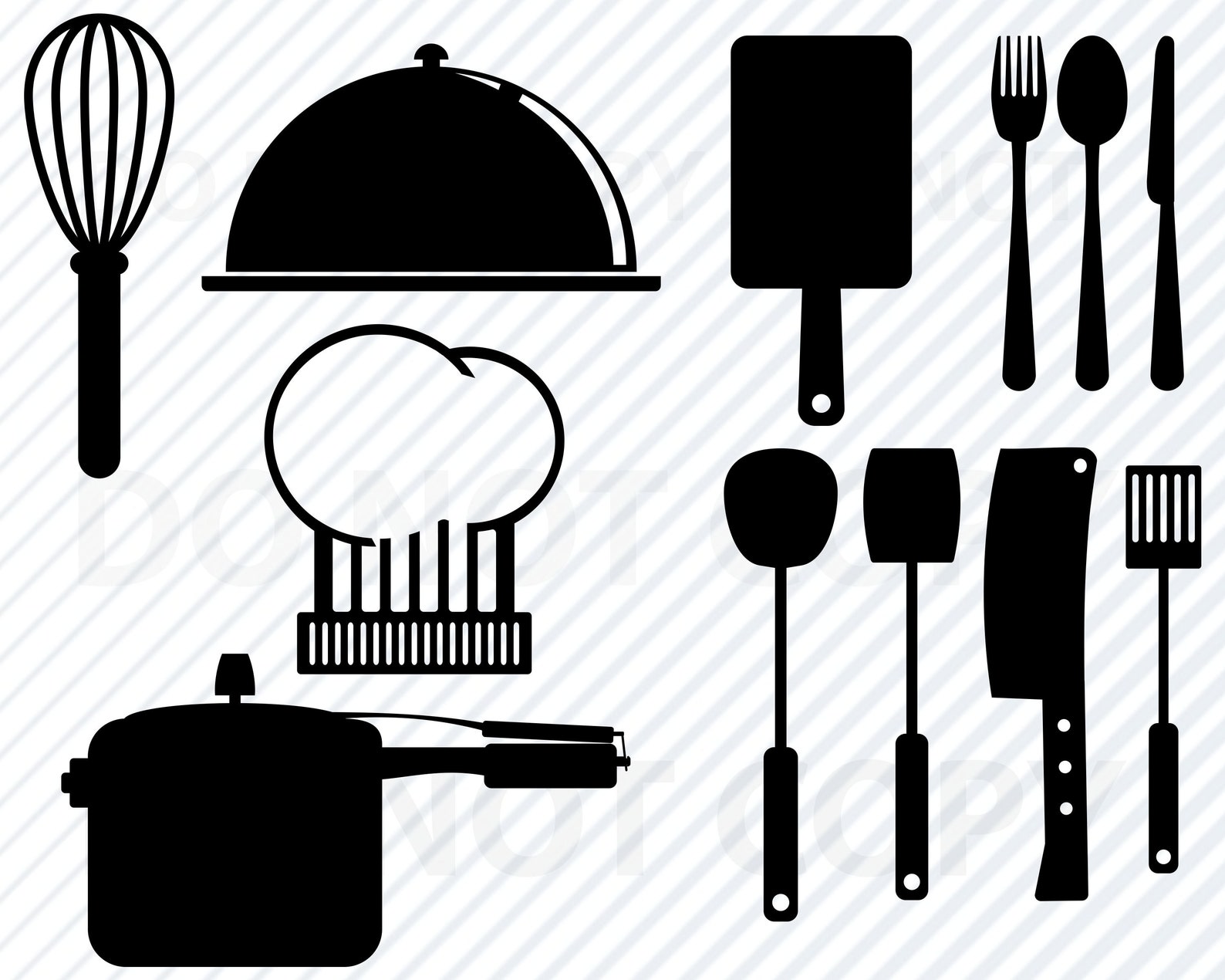 Kitchen Utensils SVG Files Kitchen Gadgets Silhouette Clip - Etsy