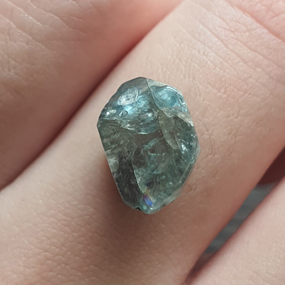 11.07 Ct Blue Zircon TOP CRYSTAL Natural Blue Zircon Rough Authentic ...