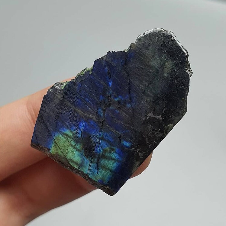 5.58 Gr, Finnish Spectrolite Cabochon Natural Blue Finnish Spectrolite ...