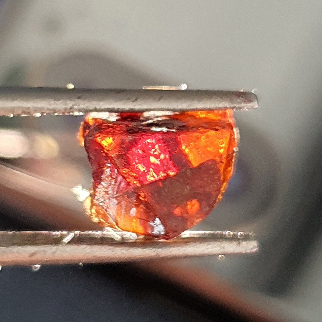 6,68 Ct Jacinth Natural Zircon Cambodia Facet Grade Top Crystal Rough ...