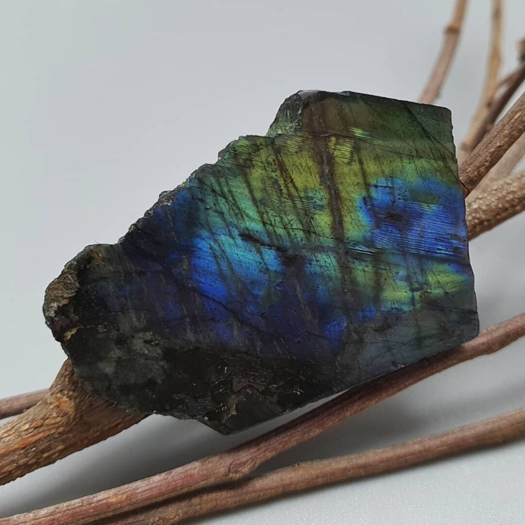 5.58 Gr, Finnish Spectrolite Cabochon Natural Blue Finnish Spectrolite ...