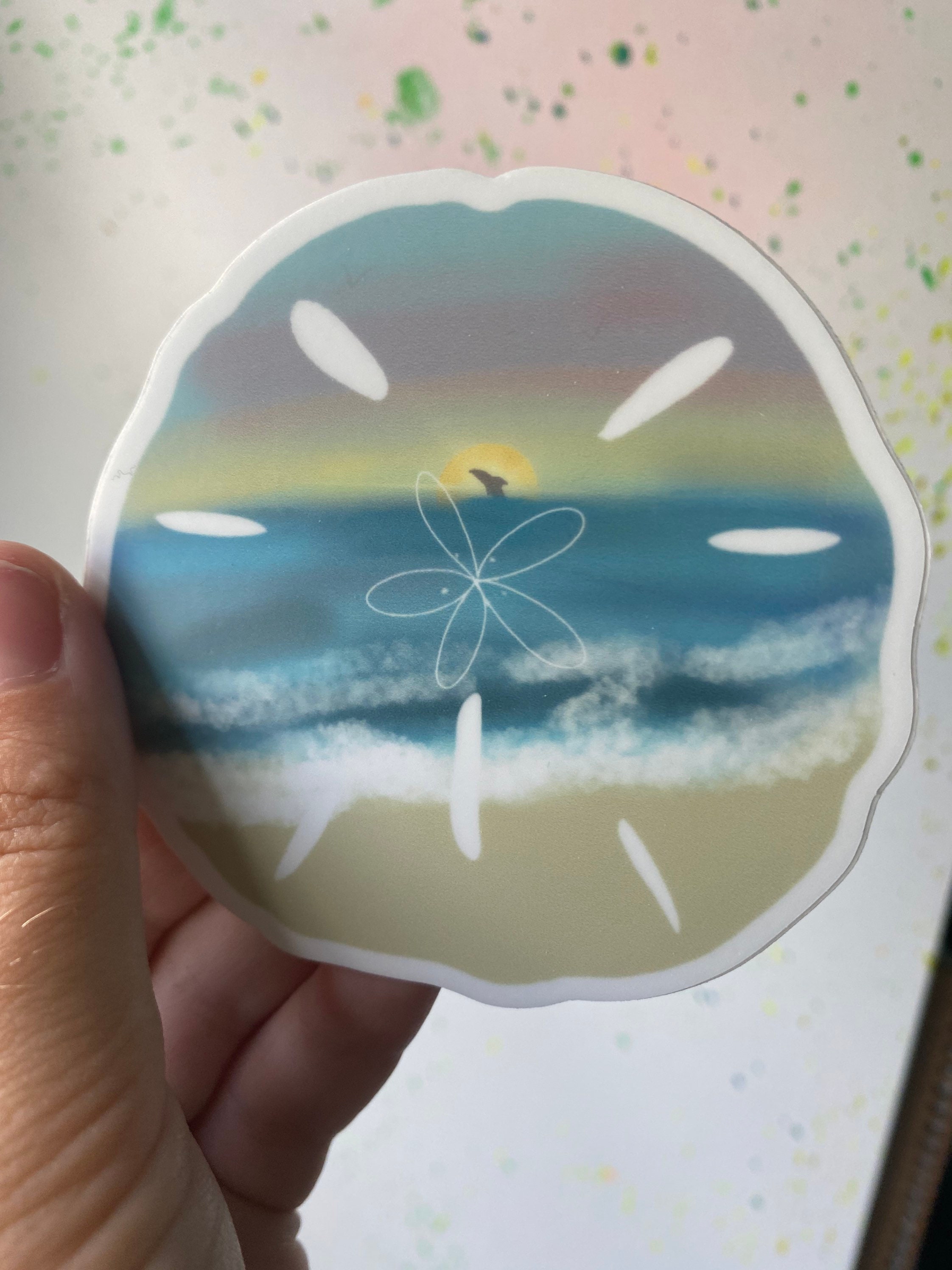 Sunset Sand Dollar Sticker - Etsy