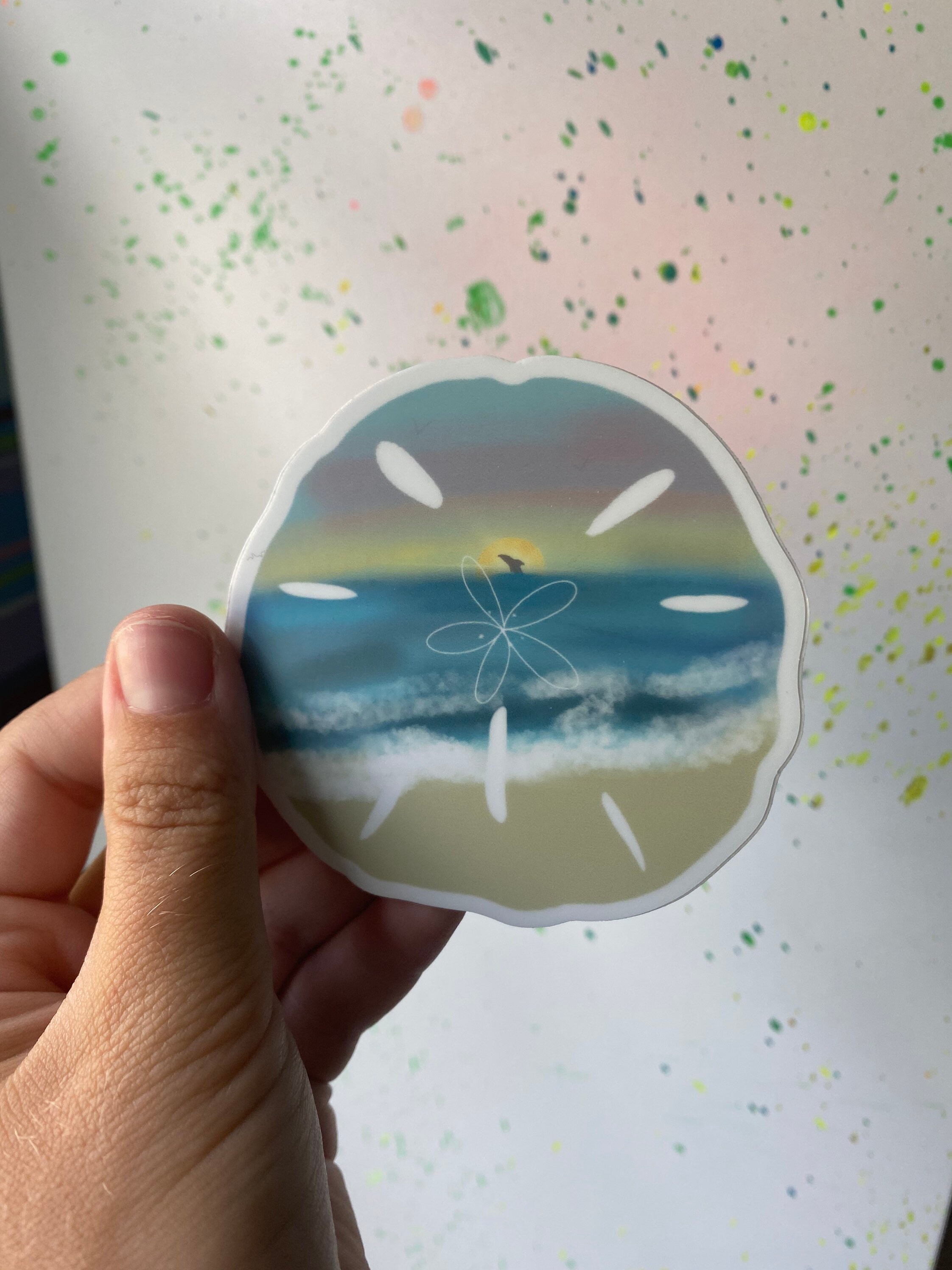 Sunset Sand Dollar Sticker - Etsy