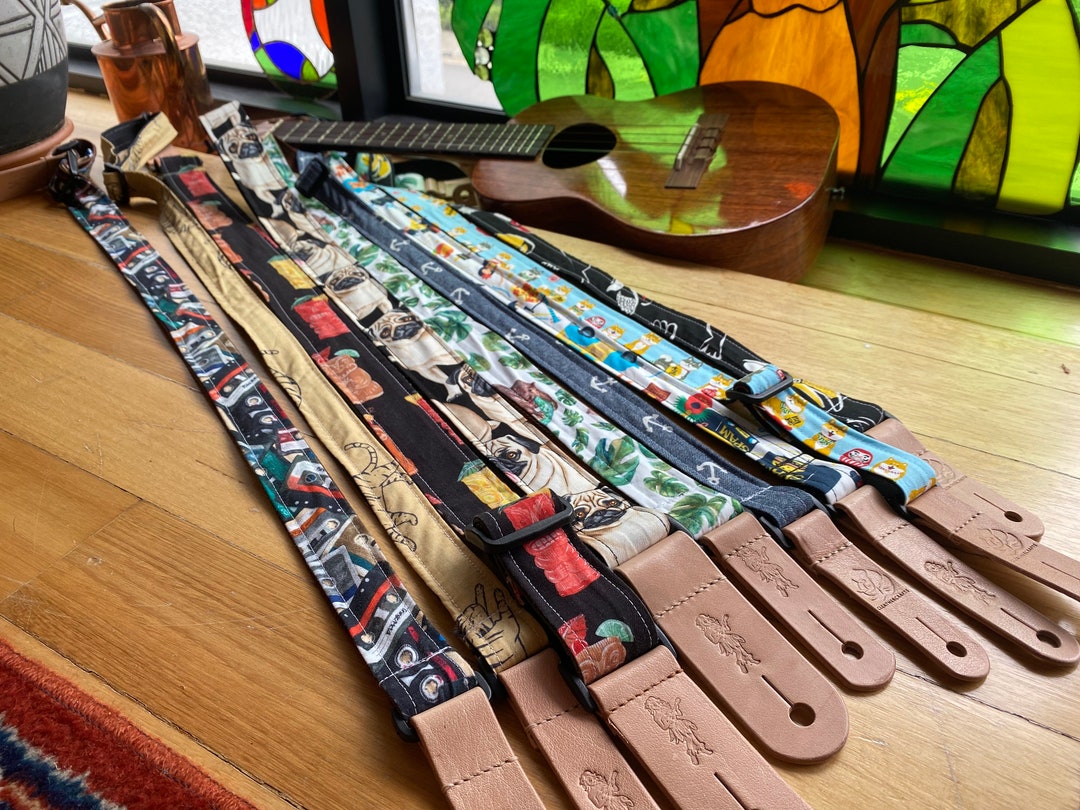 Handmade Ukulele Straps- Dogs, Instruments, Birds, Anchors, Tigers ...