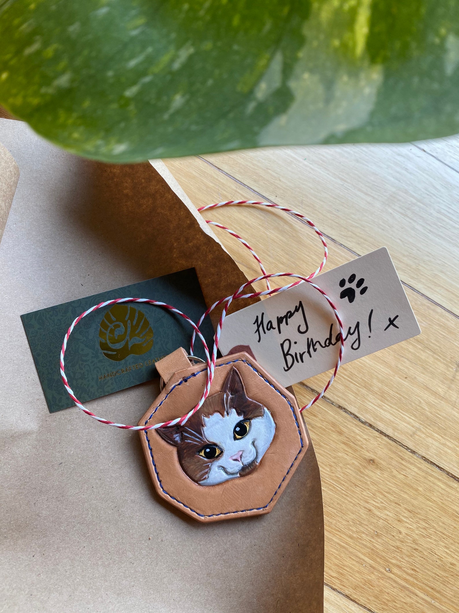 Handmade Leather Keychain or Bookmark Custom Carved and - Etsy