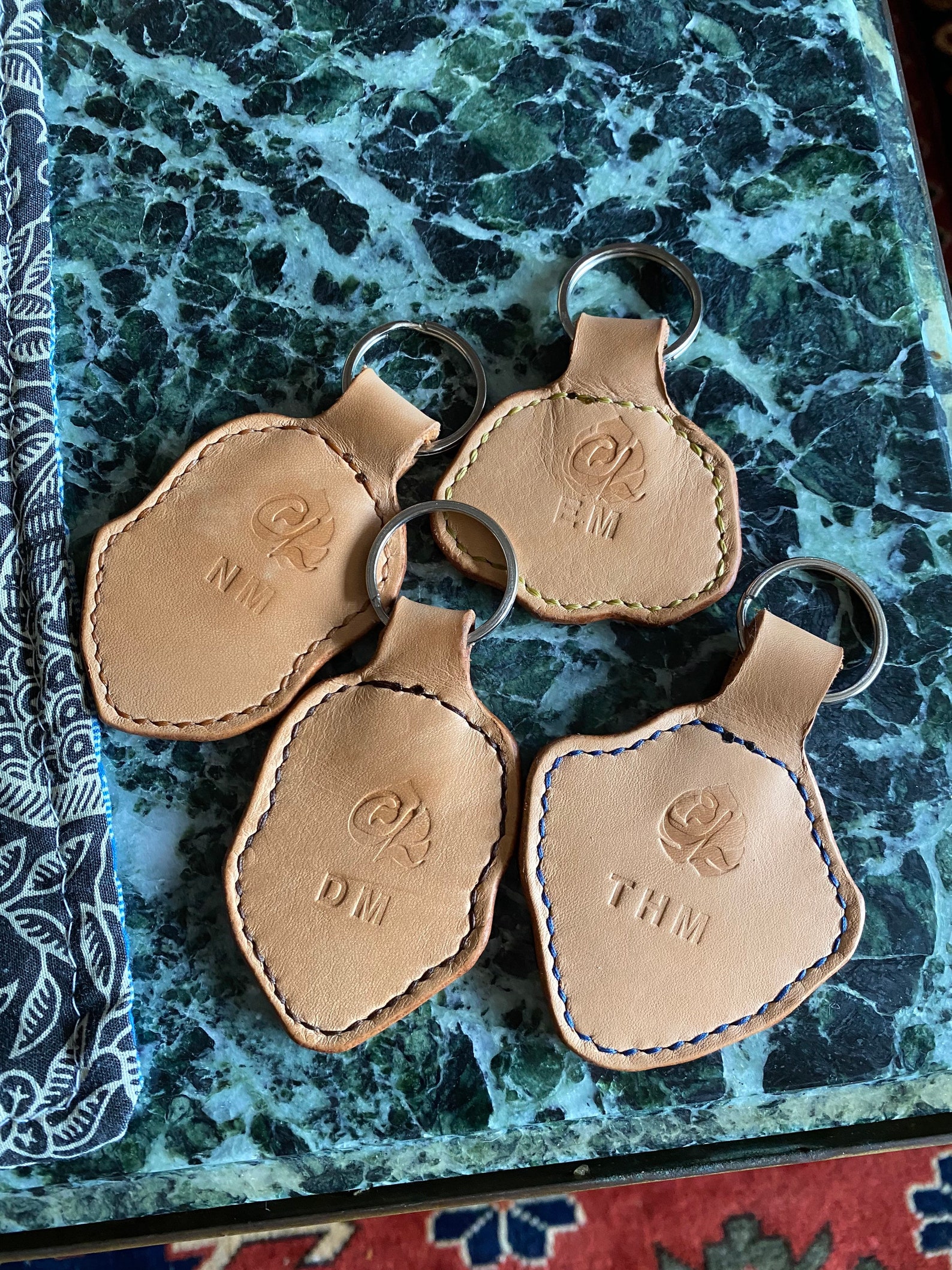 Handmade Leather Keychain or Bookmark Custom Carved and - Etsy