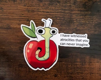 Lowly Worm Apple Car | Etsy