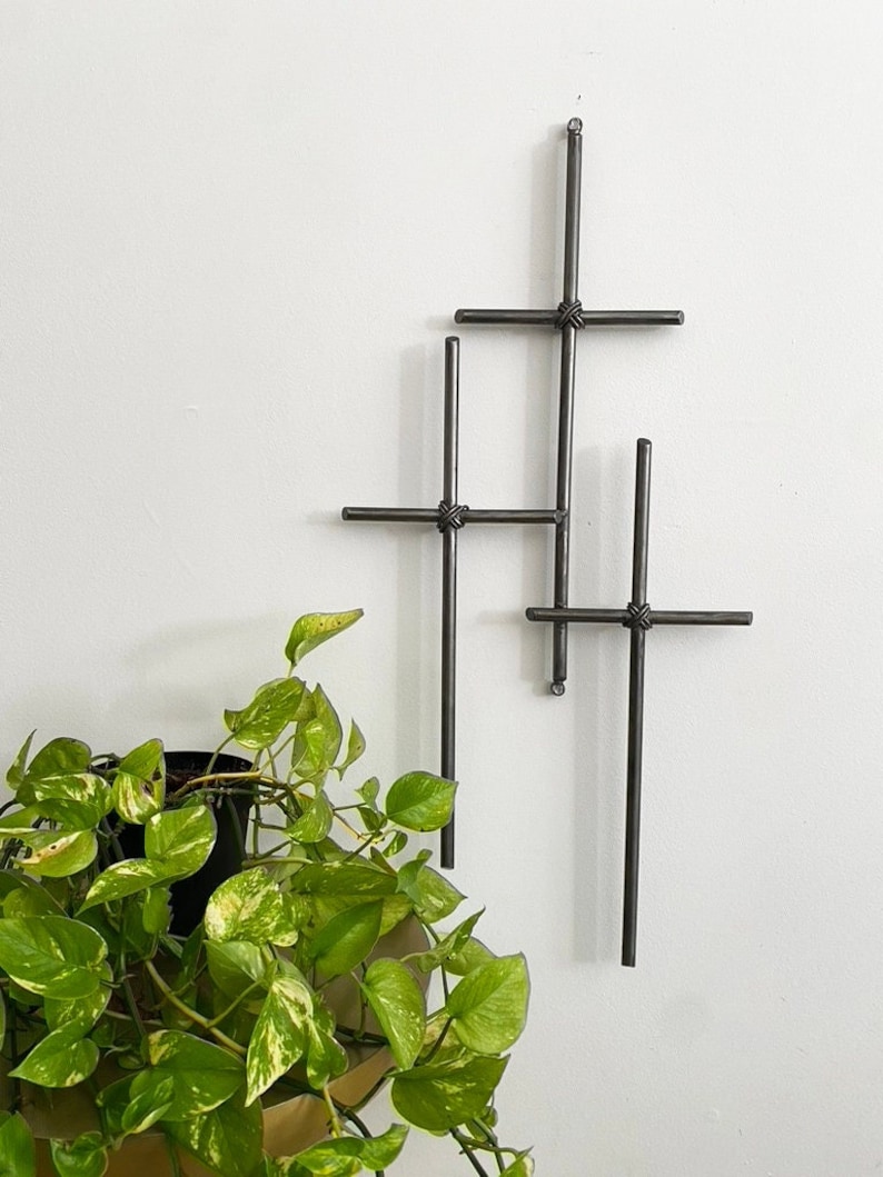 Triple Cross Metal Wall Hanging Sculpture - Etsy