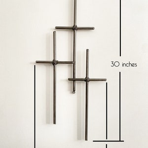 Triple Cross Metal Wall Hanging Sculpture - Etsy