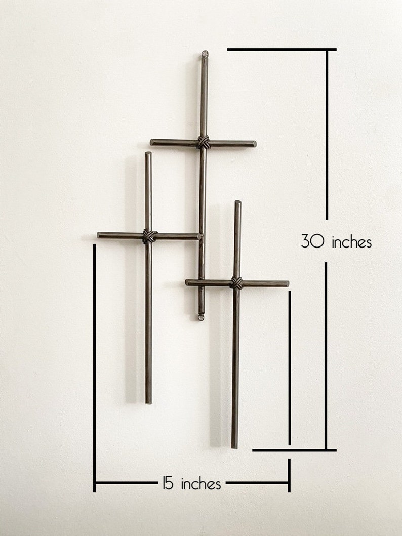 Triple Cross Metal Wall Hanging Sculpture - Etsy