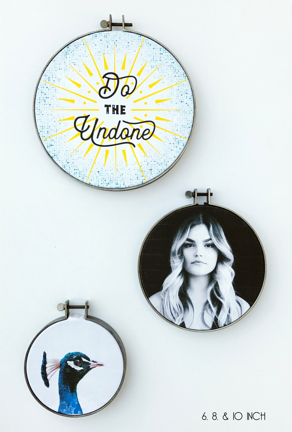 10 INCH Embroidery Hoop Style Metal Frame, Metal Embroidery Frame for ...