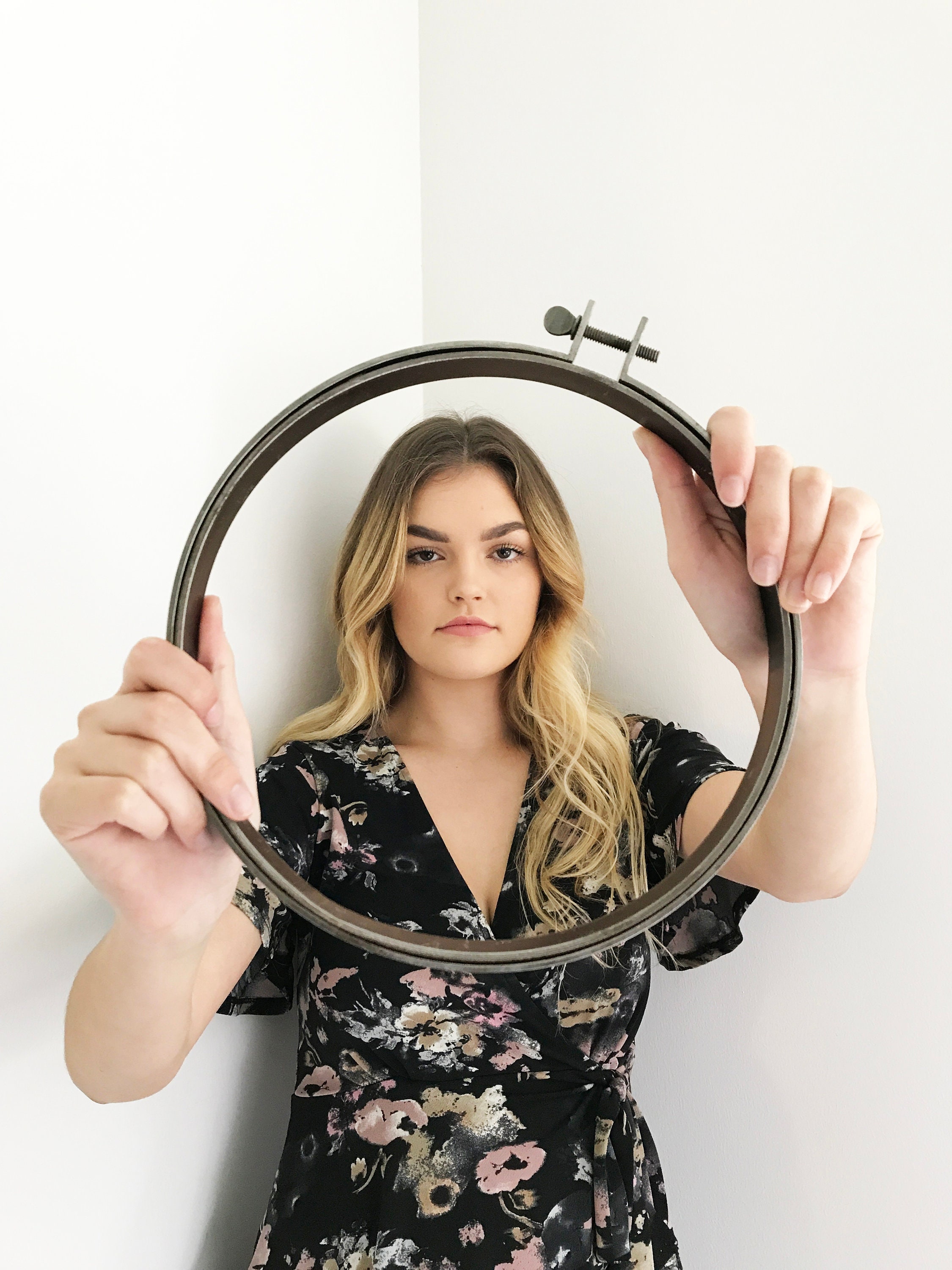 10 INCH Embroidery Hoop Style Metal Frame, Metal Embroidery Frame for ...