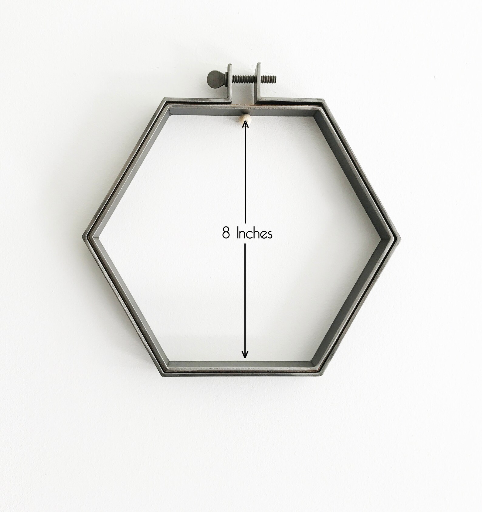 8 INCH HEXAGON Embroidery Hoop Style Metal Frame, Metal Embroidery ...