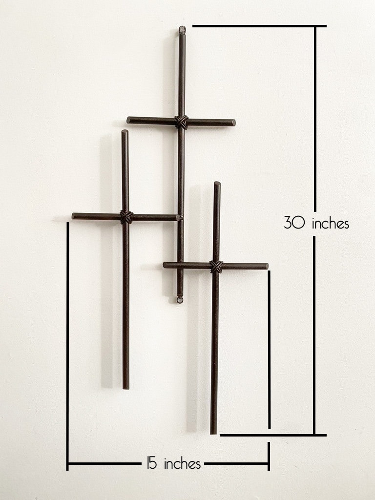 Triple Cross Metal Wall Hanging Sculpture - Etsy